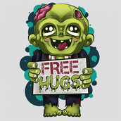 free hugs zombie